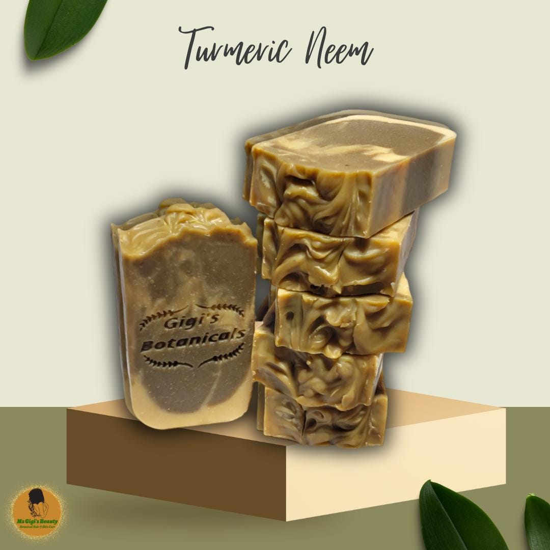 Handmade Turmeric Neem Soap Bar: Purifying Tallow Soap - Etsy