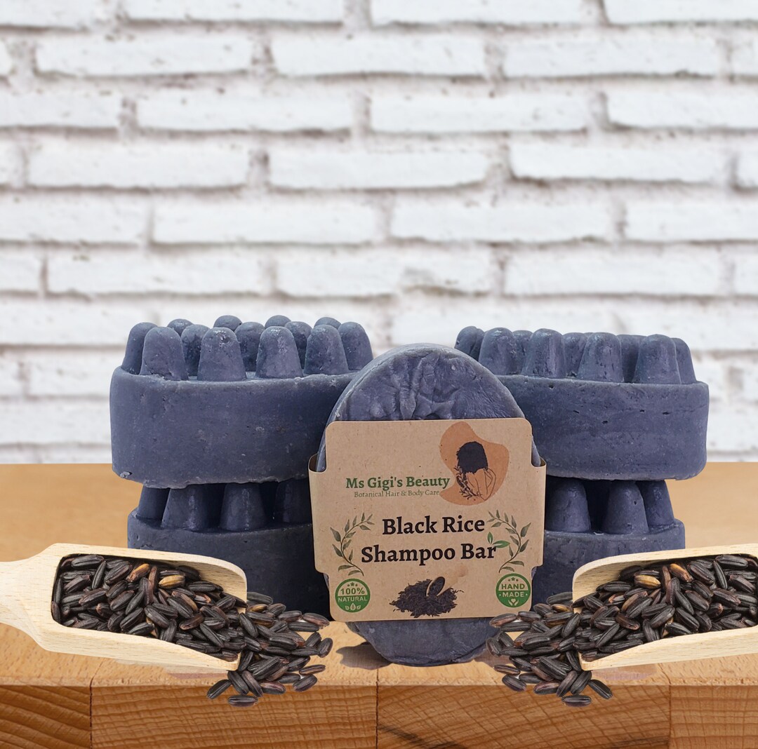 Black Rice Water Shampoo Bar, Shampoo Massage Bar, Hair Growth Shampoo ...