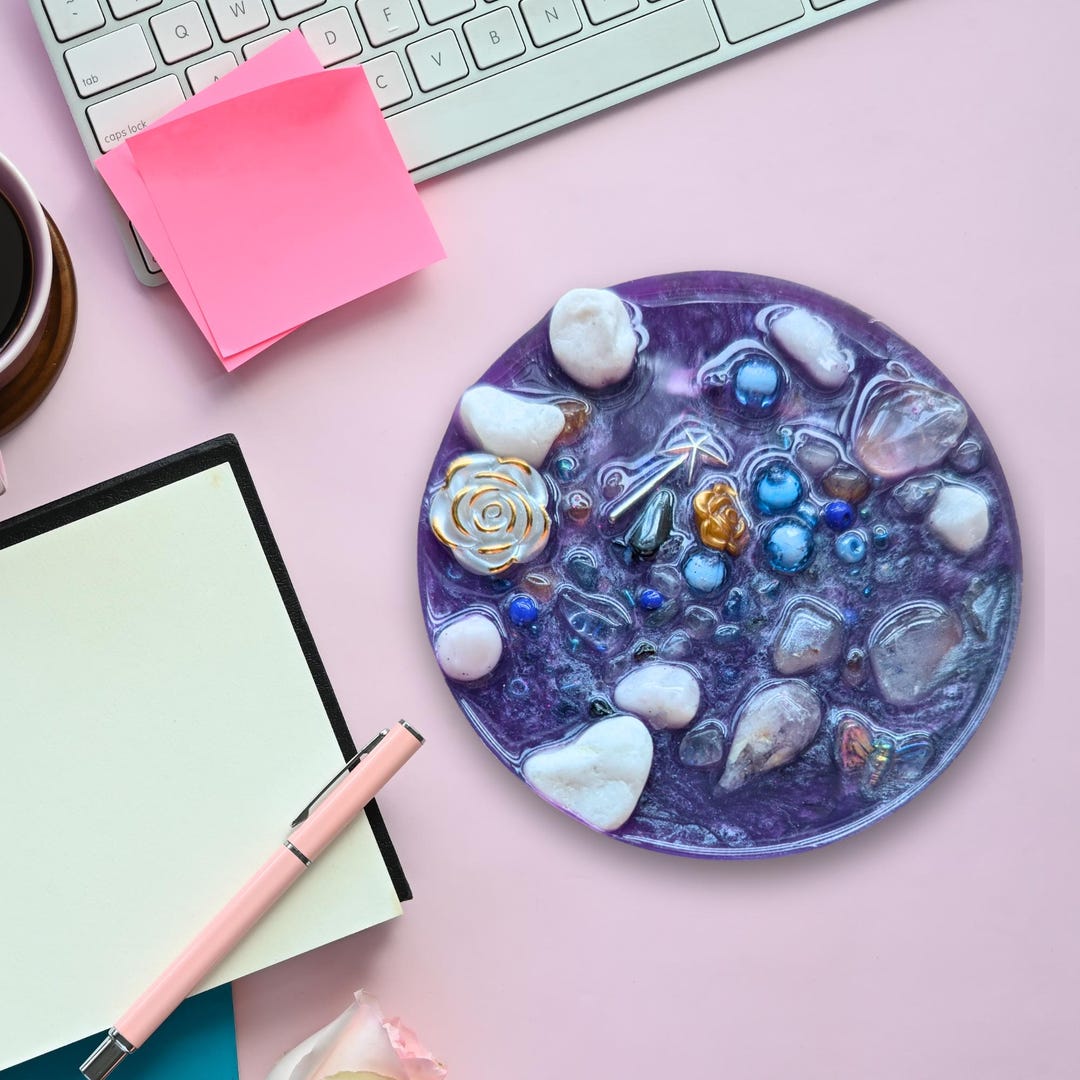 Purple Silicone Picky Pad With Embedded Beads and Trinkets (difficulty ...