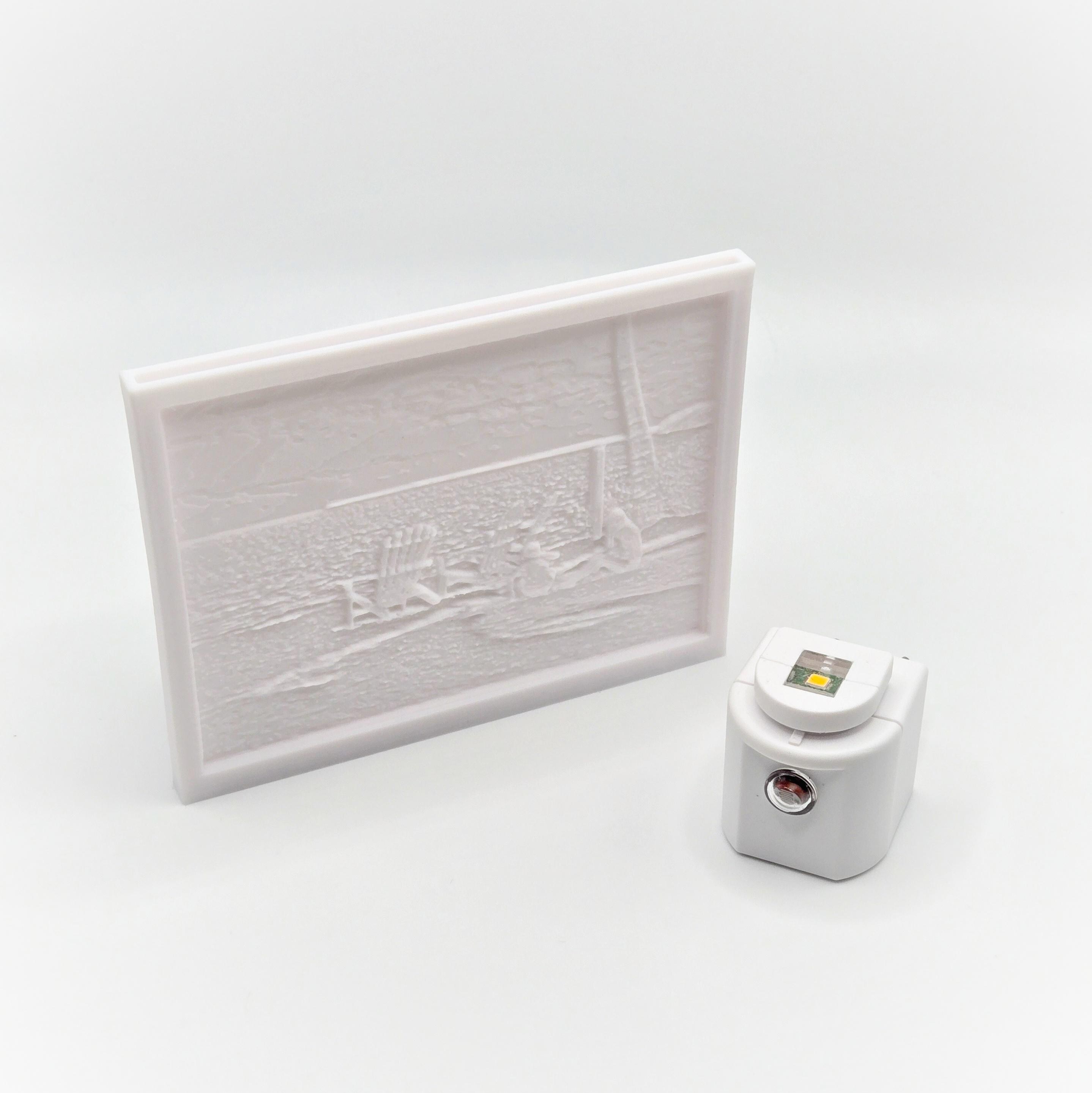 Lithophane Night Light W/ Custom Swappable Photo - Etsy