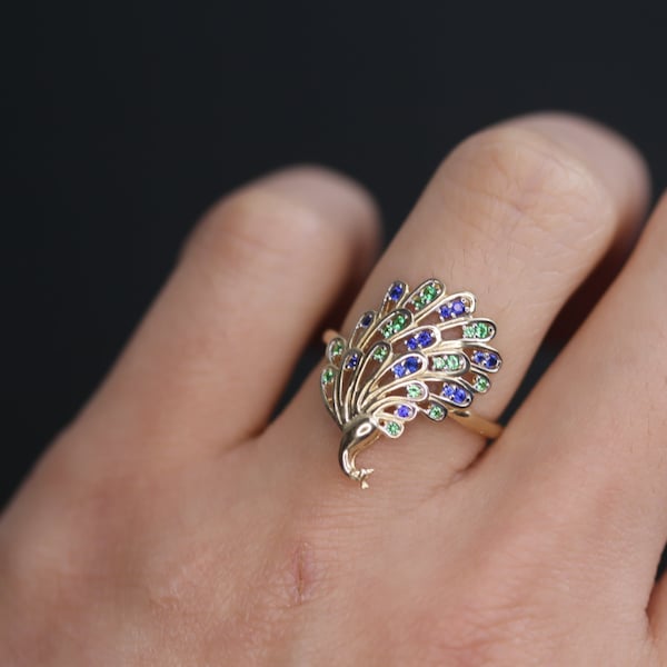 Peacock Ring - Etsy