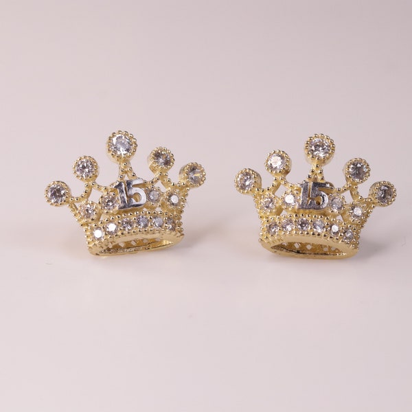 Quinceanera Gold Earrings - Etsy