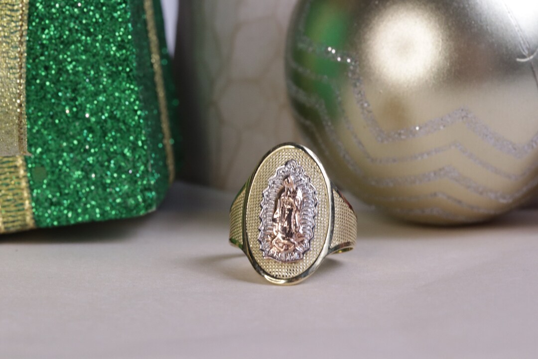 10k Gold Virgin Mary Ring - Religious Gift for Women - Etsy