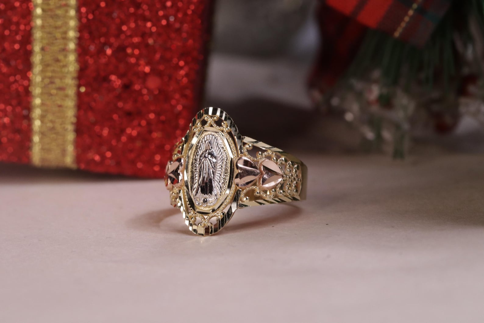 10k Gold Virgin Mary Heart Special Style Ring for Women / Gift ...
