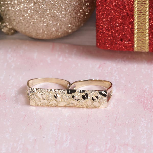 Mens Two Finger Ring - Etsy