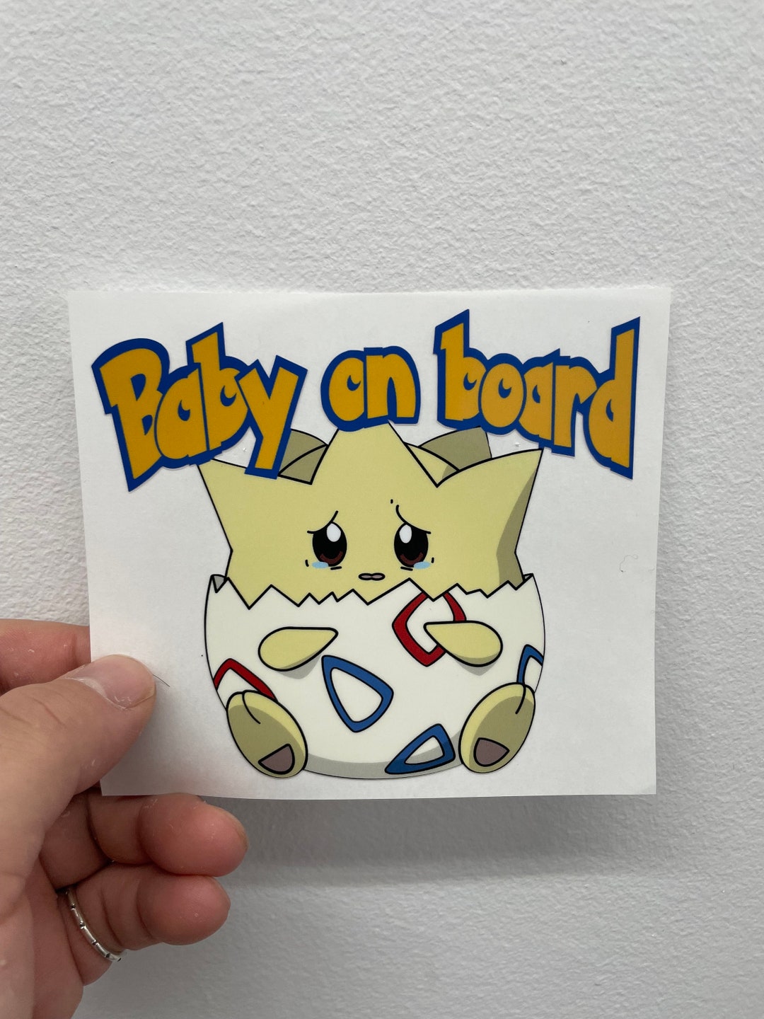 Crying Togepi Baby on Board Peeker Sticker - Etsy