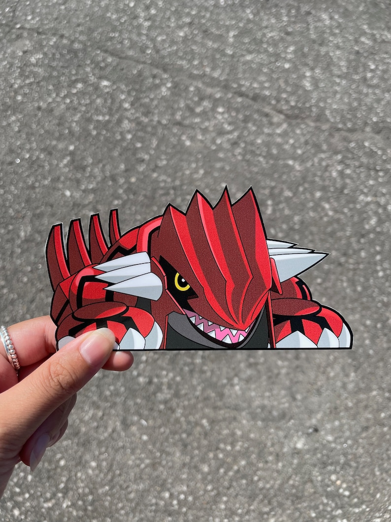 Groudon Peeker Sticker - Etsy