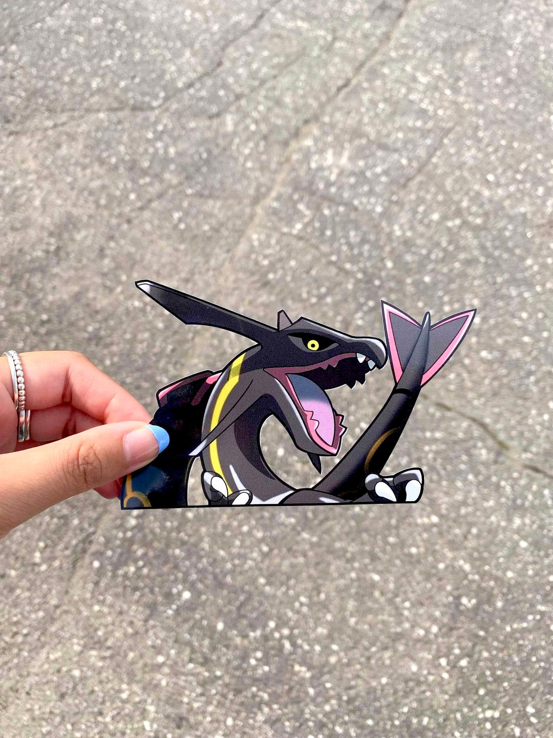 Shiny Rayquaza Peeker Sticker - Etsy