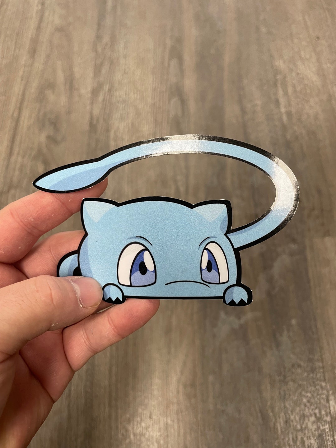 Shiny Mew Peeker Sticker - Etsy