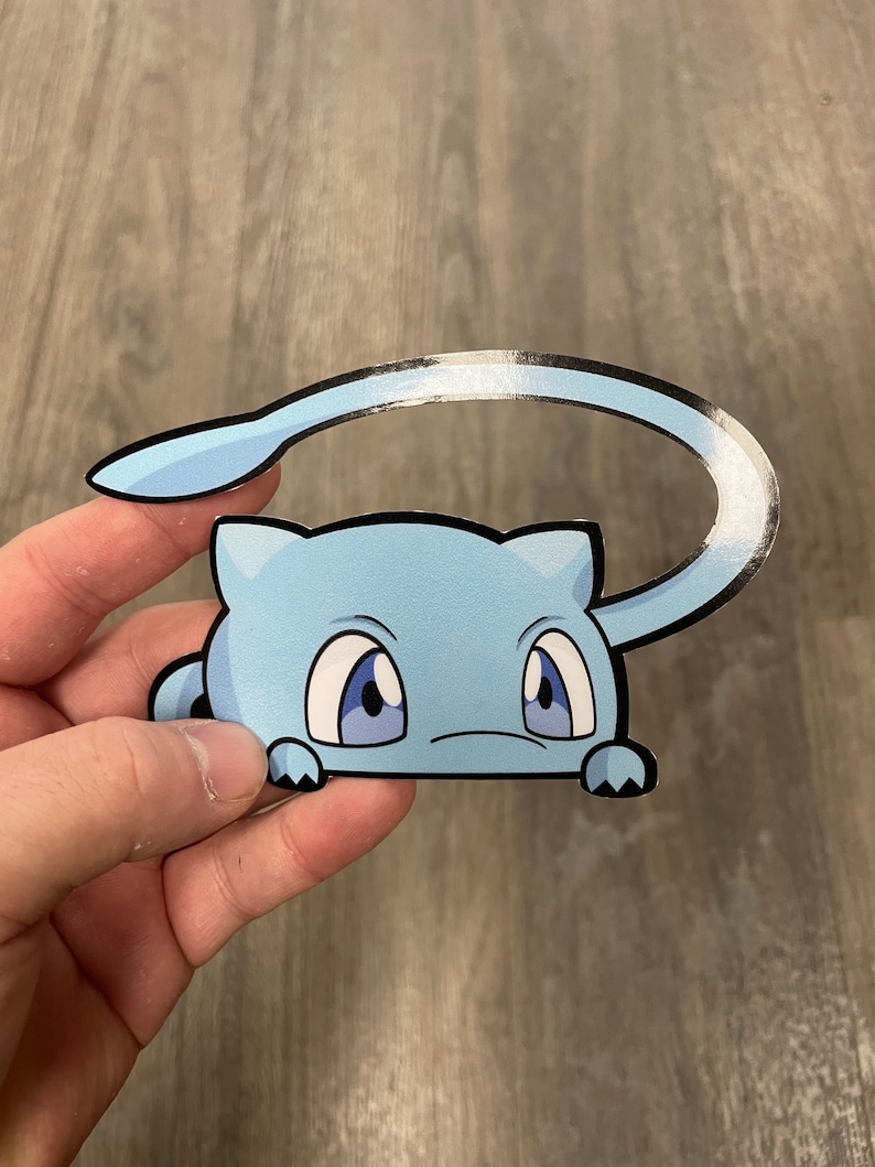Shiny Mew Peeker Sticker - Etsy