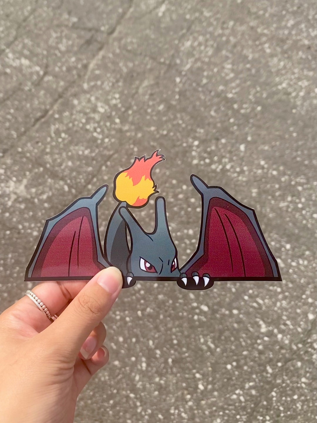 Shiny Charizard Peeker Sticker - Etsy