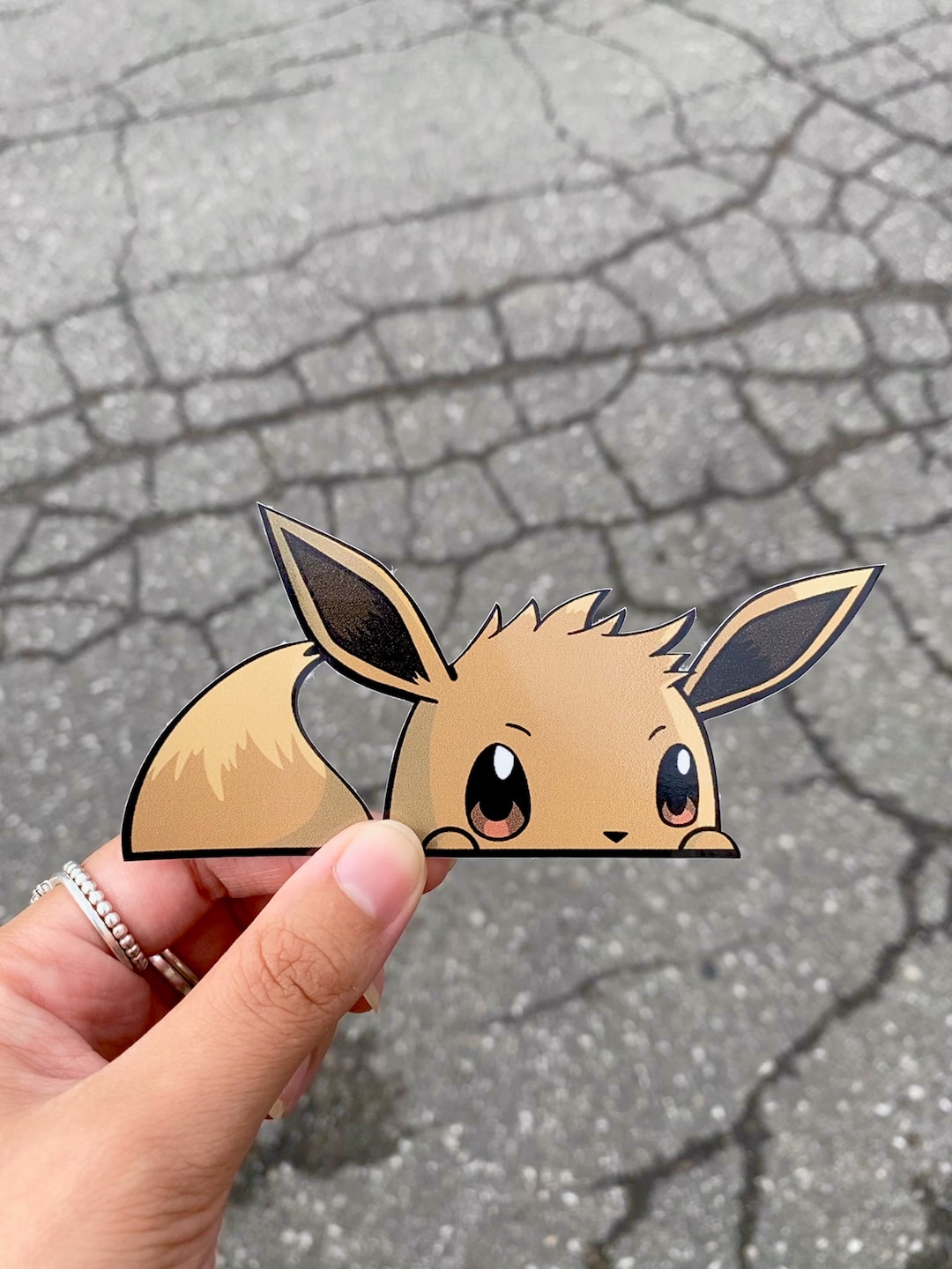 Eevee Peeker Sticker - Etsy