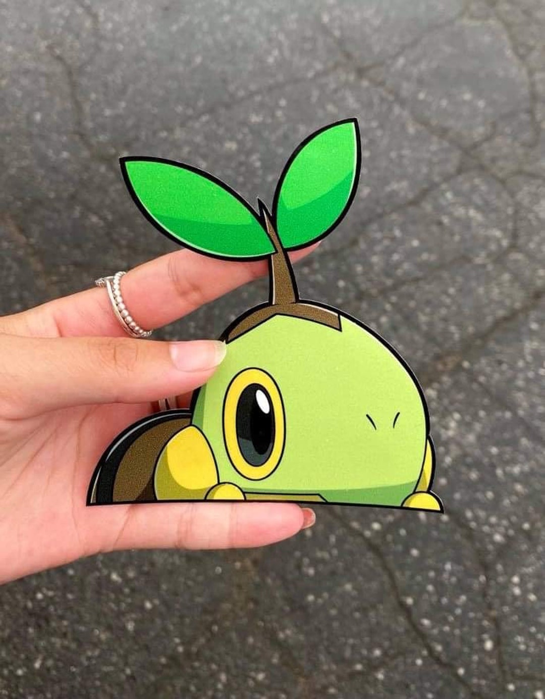 Turtwig Peeker Sticker - Etsy