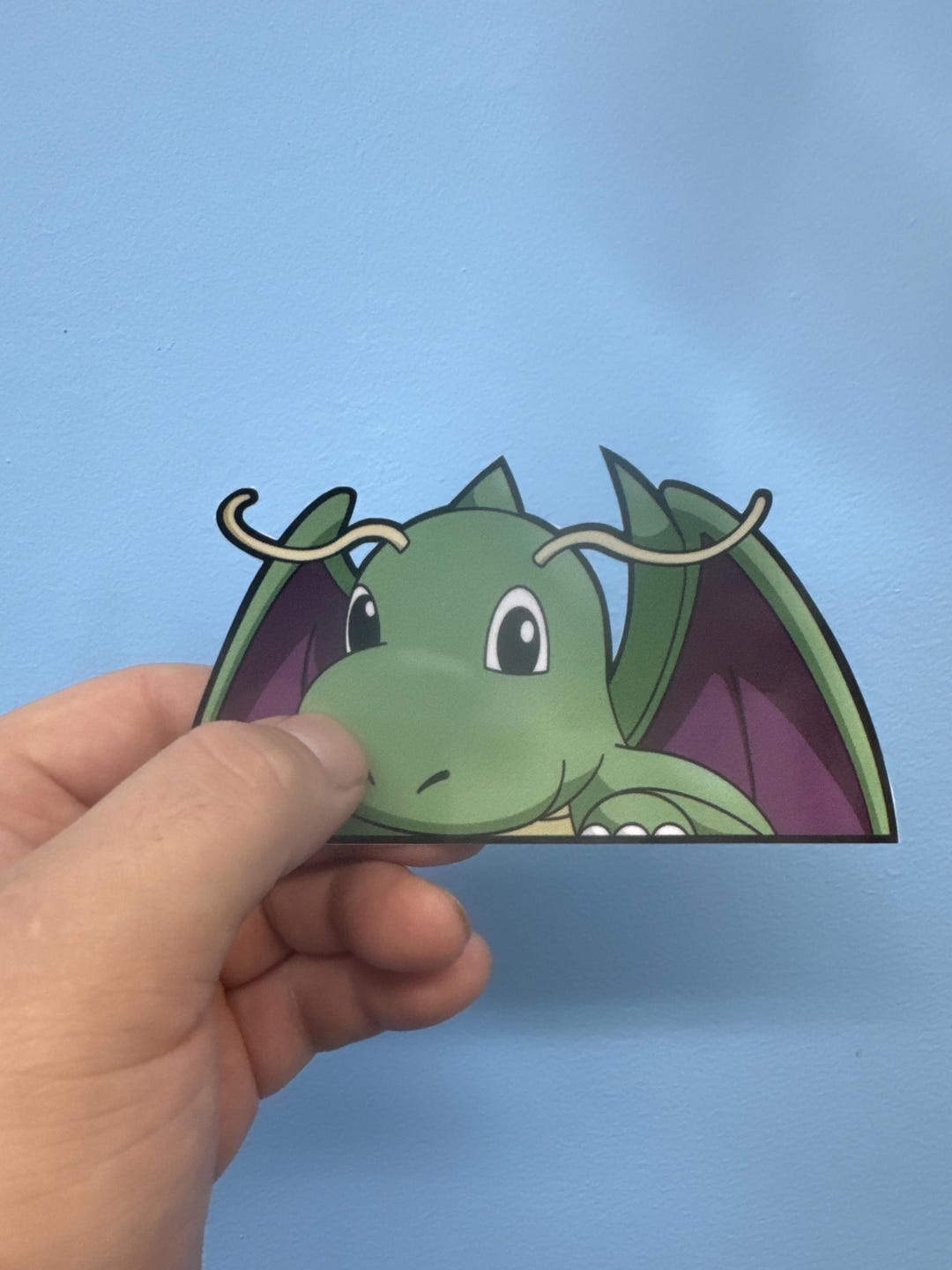 Shiny Dragonite Peeker Sticker - Etsy