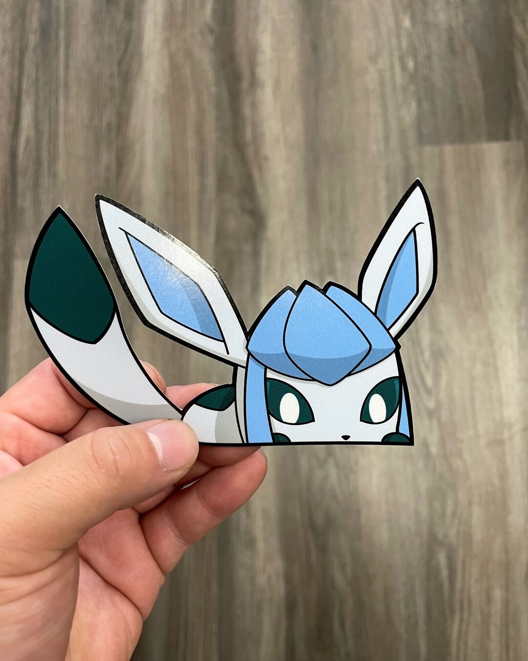 Glaceon Peeker Sticker - Etsy