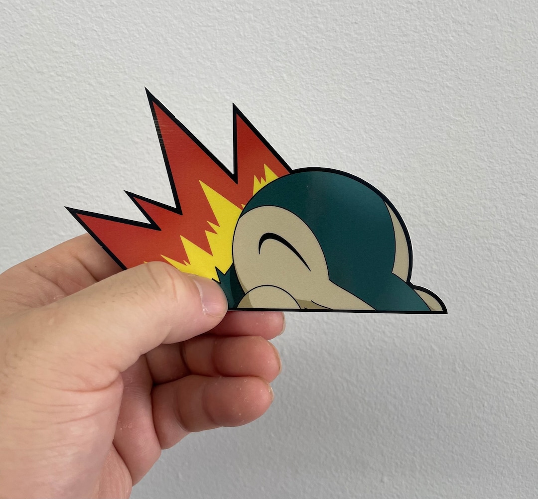 Cyndaquil Peeker Sticker - Etsy