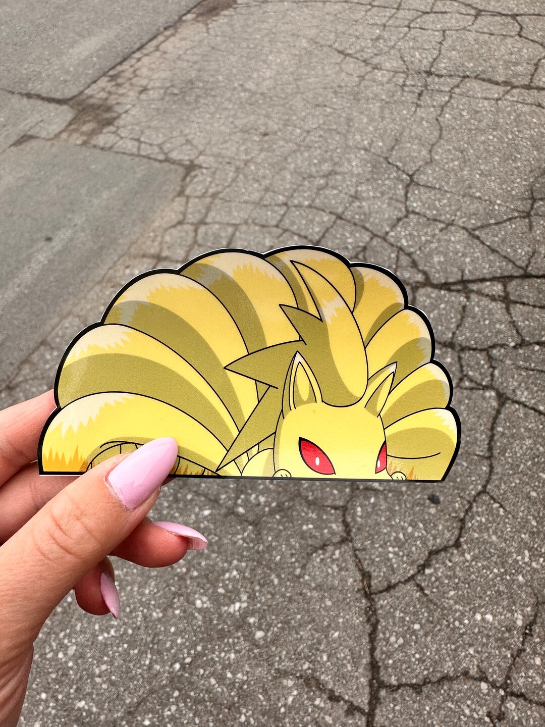 Ninetales Peeker Sticker - Etsy