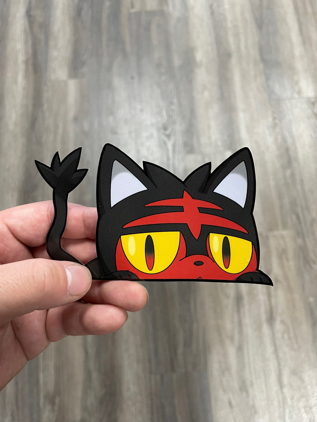 Litten Peeker Sticker - Etsy