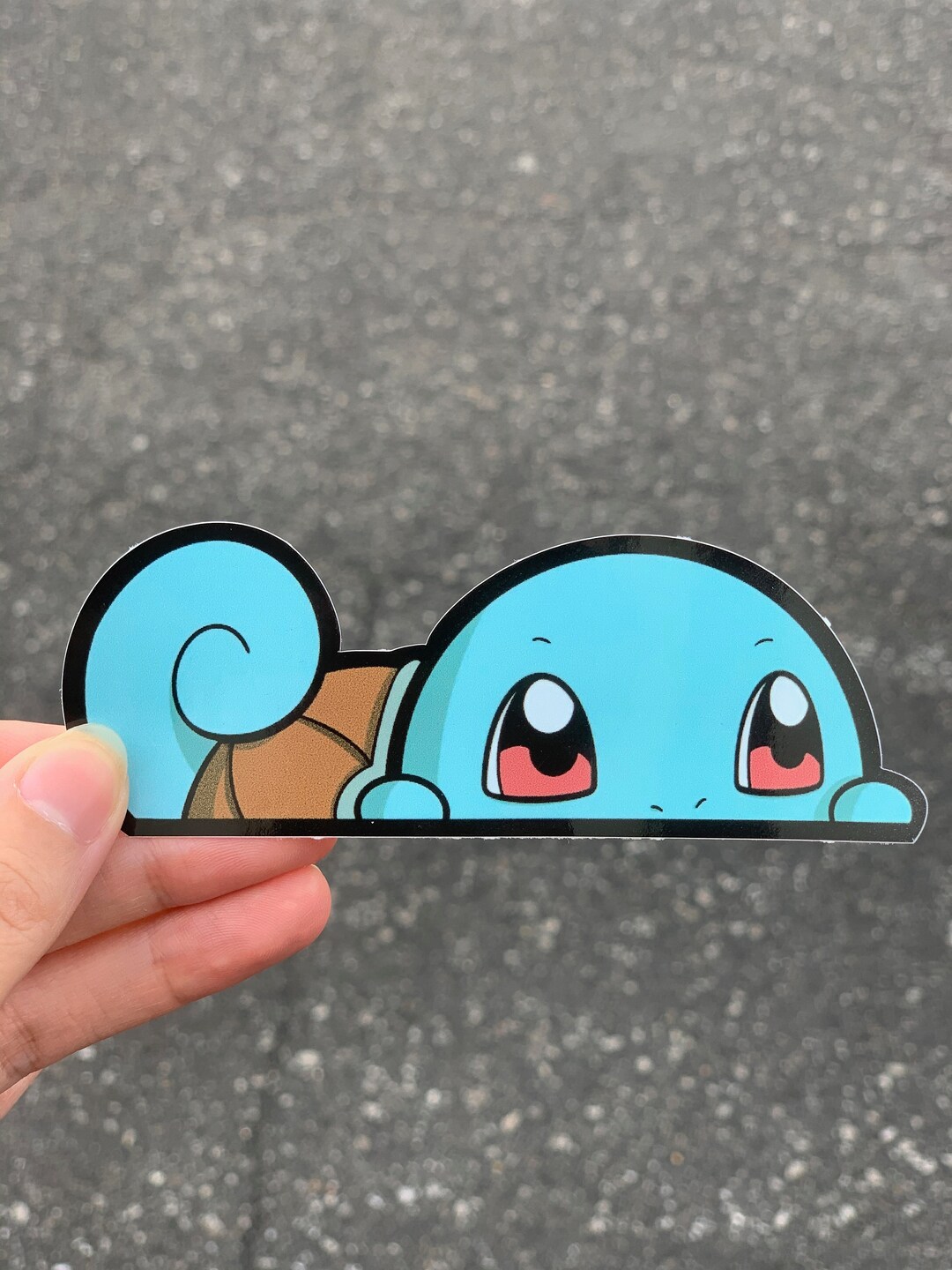 Squirtle Peeker Sticker - Etsy