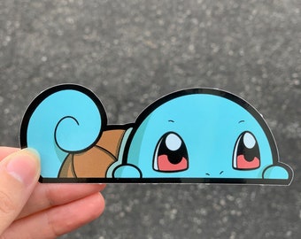 SQUIRTLE DECAL Vinyl Decal Peeker Decal Pokeman - Etsy