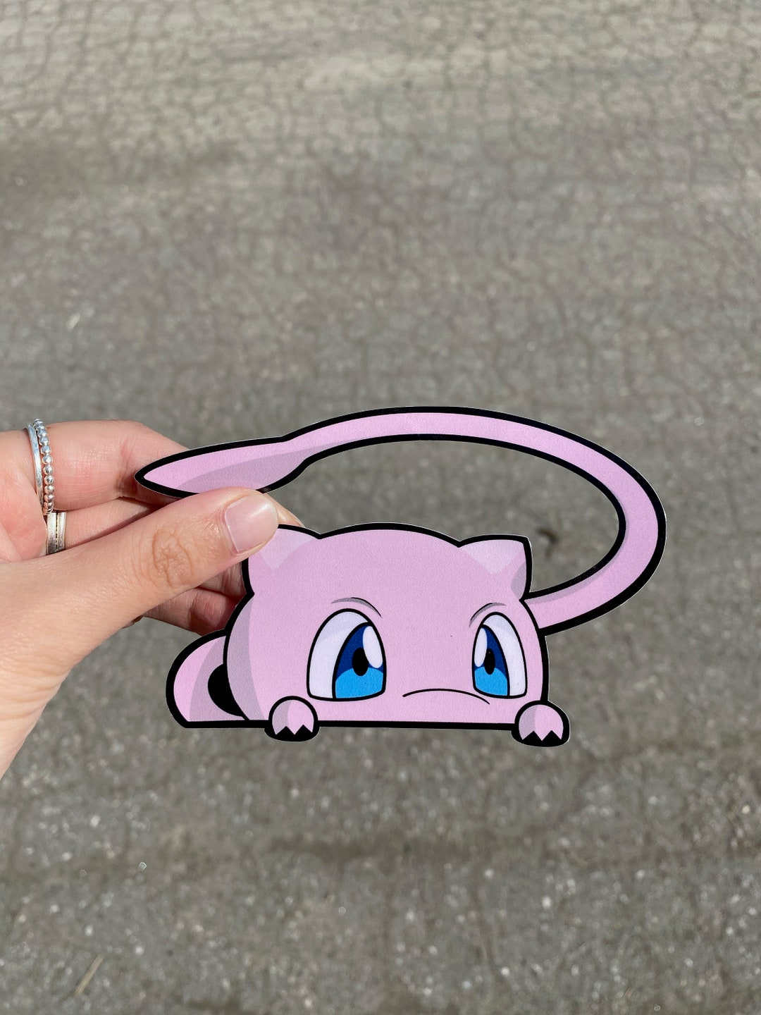 Mew Peeker Sticker - Etsy