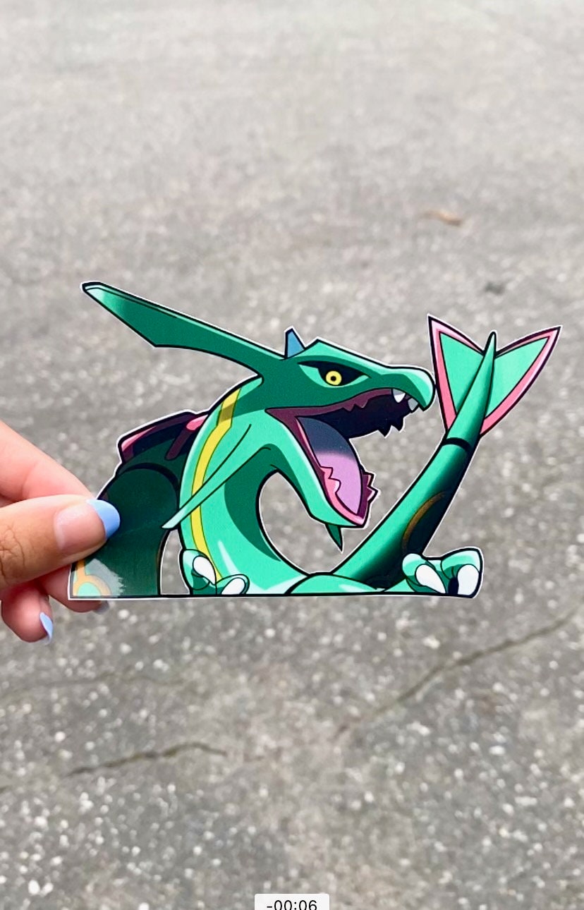 Rayquaza Peeker Sticker - Etsy