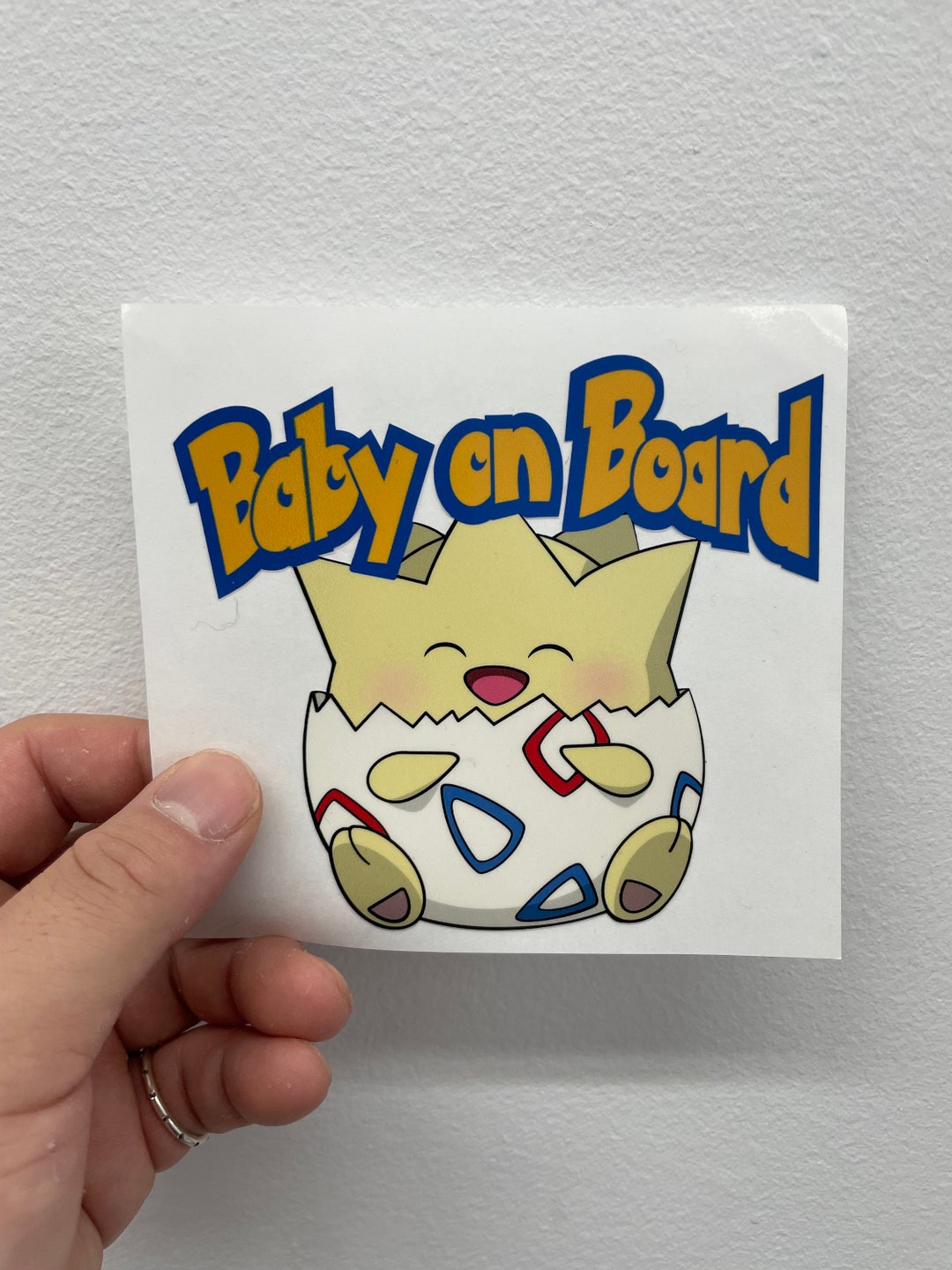 Happy Togepi Baby on Board Peeker Sticker - Etsy