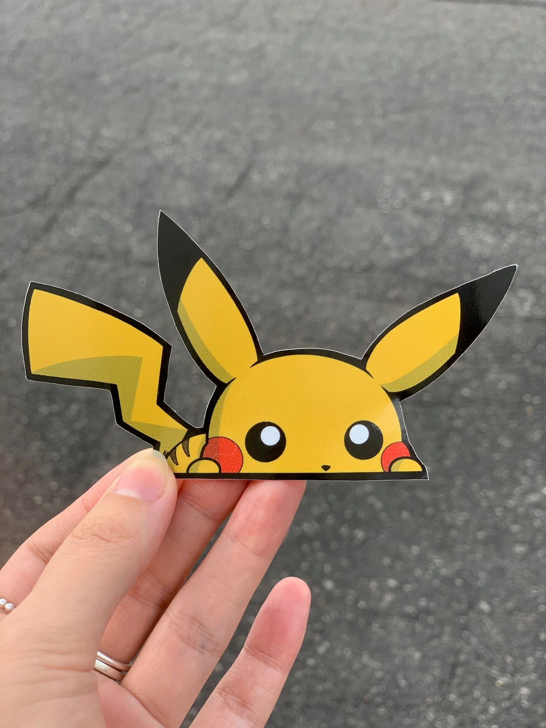 Pikachu Peeker Sticker - Etsy Canada