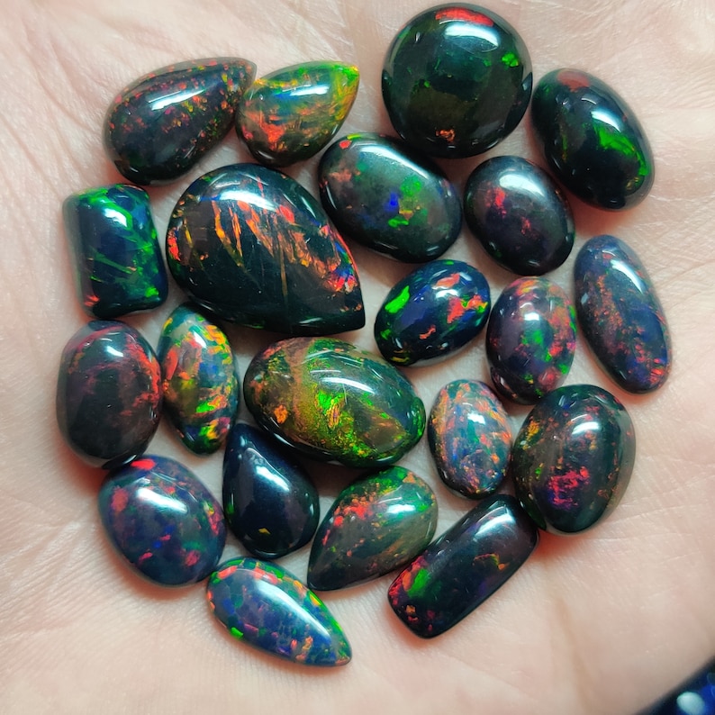 AAA Top Quality Natural Ethiopian Black Opal Cabochon Lot Welo Opal Making Jewelry - Etsy