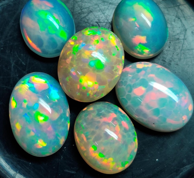 AAA Ethiopian Opal Cabochon Lot: Welo Opal Gemstone, Wholesale Quality ...
