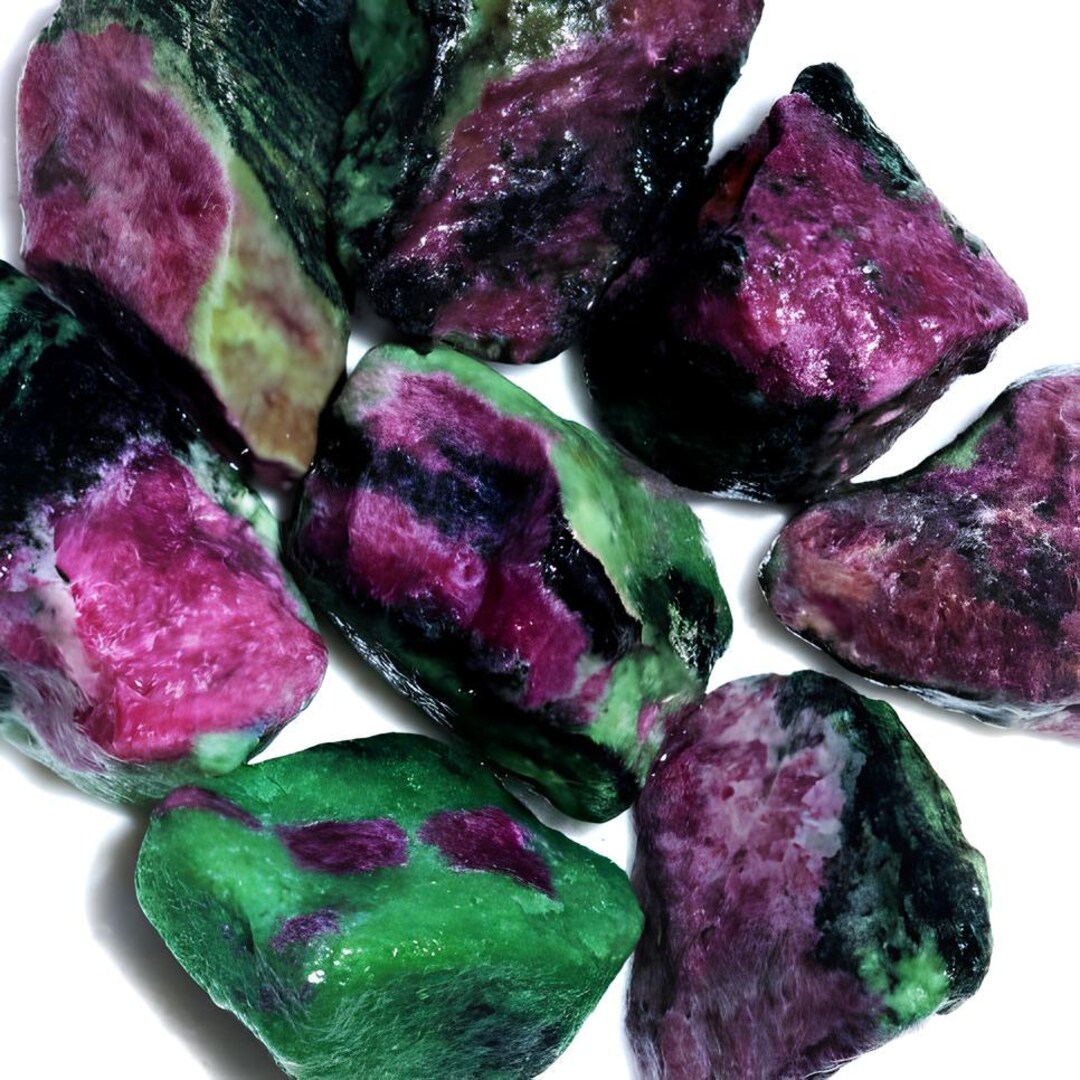 Raw Ruby Zoisite Rough Lot: Natural Gemstone for Jewelry Making (35-45 MM) - Etsy