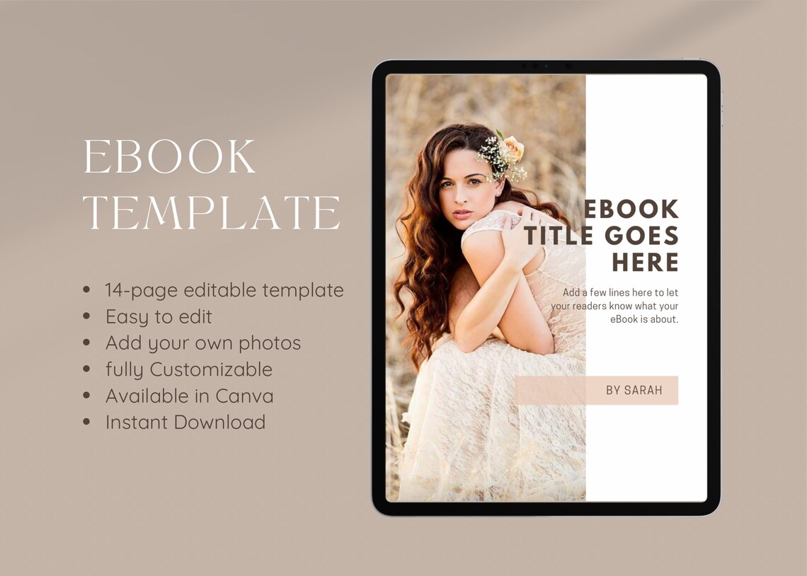 Ebook Template Workbook Template Lead Magnet Template Blogger Template Photography Fully ...
