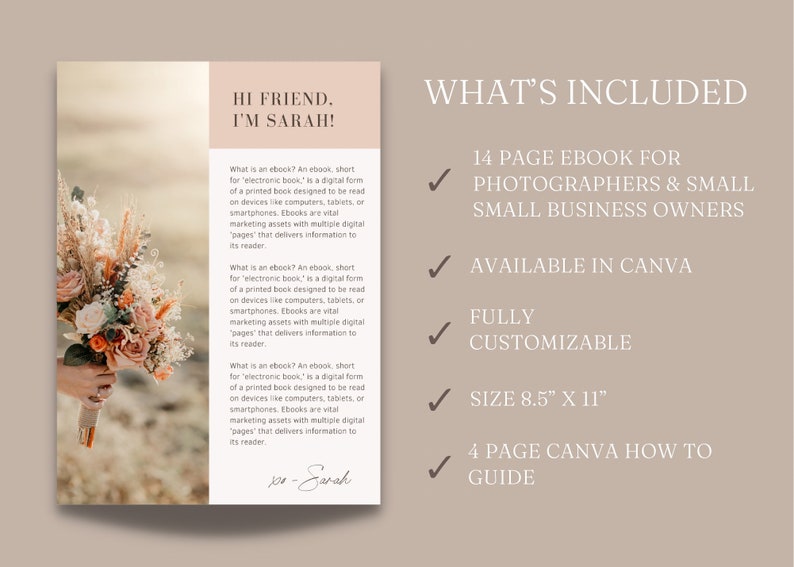 Photography Ebook Template Workbook Template Lead Magnet Template ...
