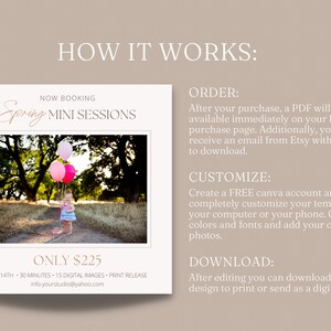 Spring Mini Session Template Photography Mini Session Price List ...