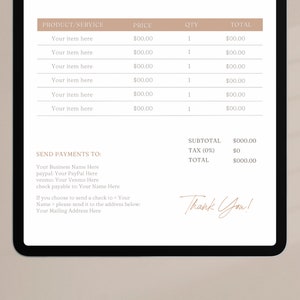 Photo Invoice Template Photography Marketing Small Business Invoice ...