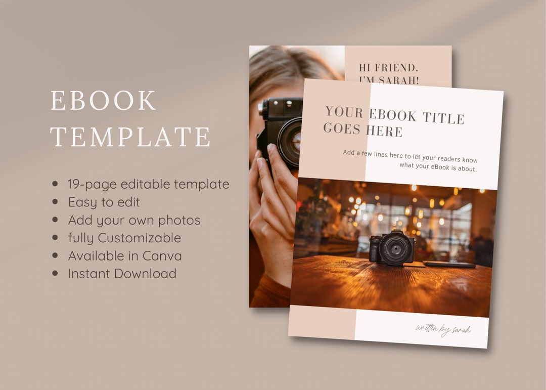 Photography Ebook Template Workbook Template Lead Magnet - Etsy