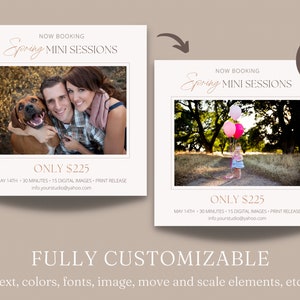 Spring Mini Session Template Photography Mini Session Price List ...