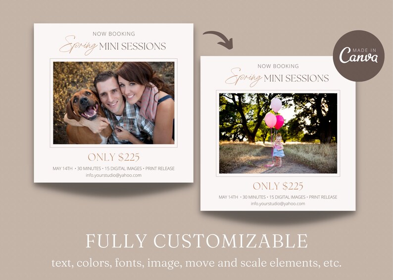 Spring Mini Session Template Photography Mini Session Price List ...