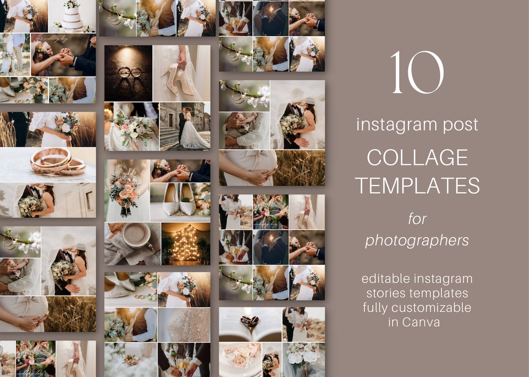 Photography Instagram Collage Template Instagram Carousel - Etsy