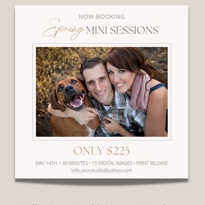 Spring Mini Session Template Photography Mini Session Price List ...