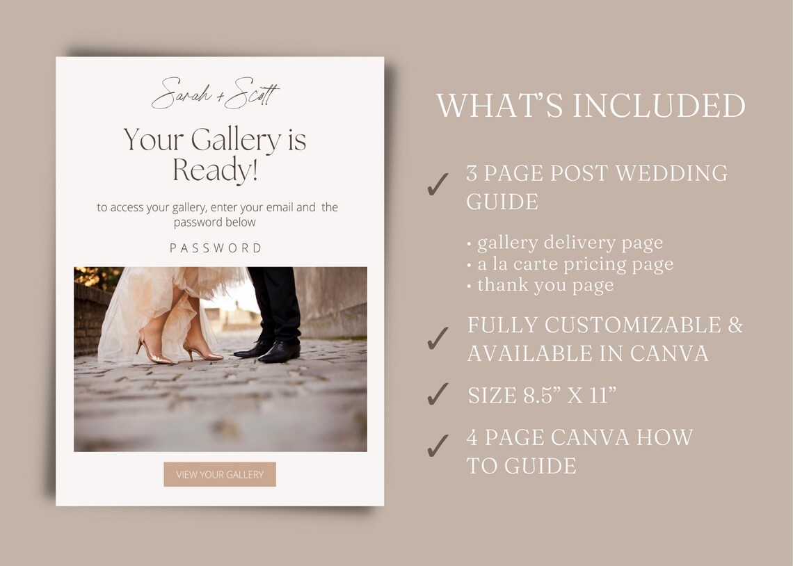 Wedding Gallery Delivery Guide Wedding Photography Pricing Template ...