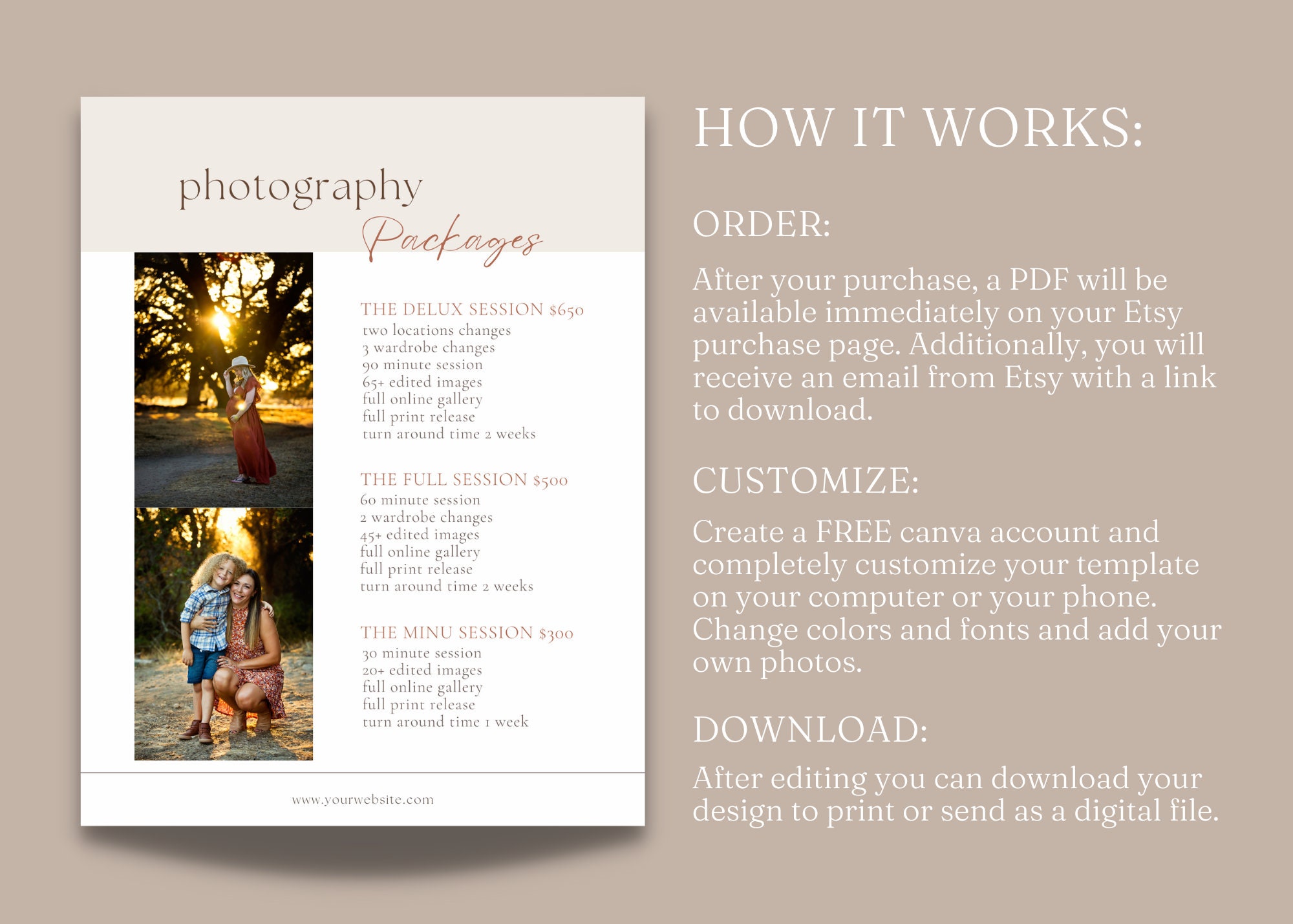 Photography Welcome Guide Photography Pricing Guide Photography ...