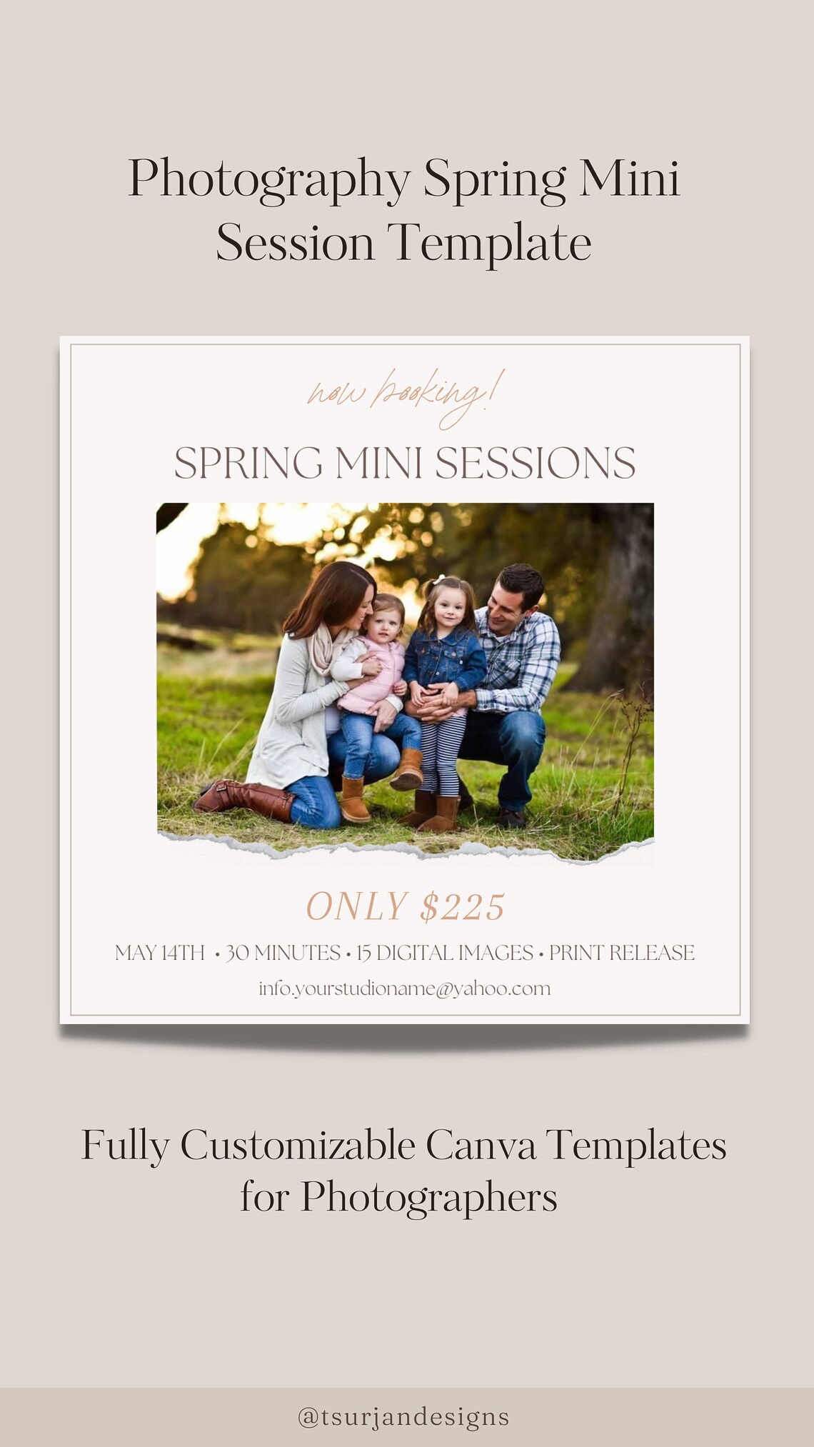 Photography Marketing Template Spring Mini Session Template Instagram ...
