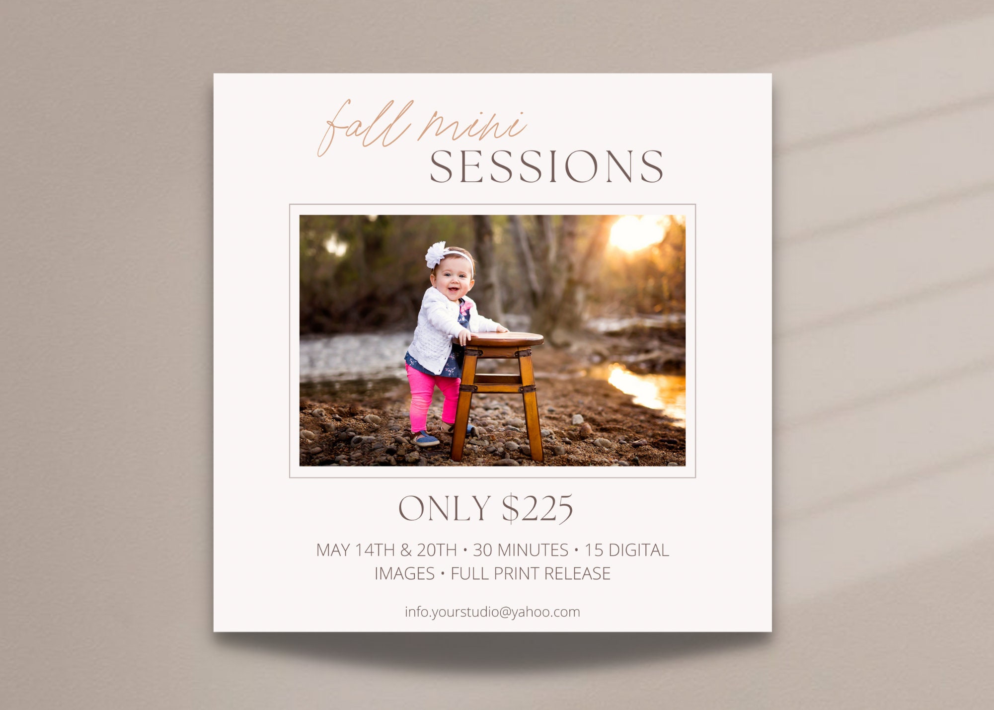 Fall Mini Session Template Photography Mini Session Price List Template ...