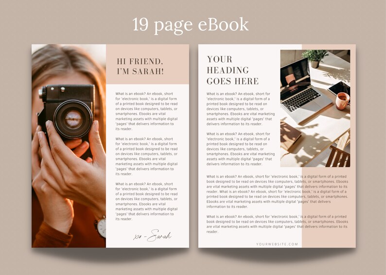Photography Ebook Template Workbook Template Lead Magnet - Etsy