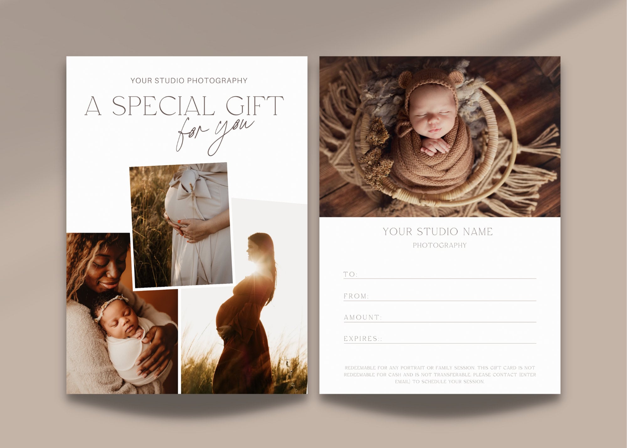 Wedding Photography Gift Certificate Template Editable Gift Card ...