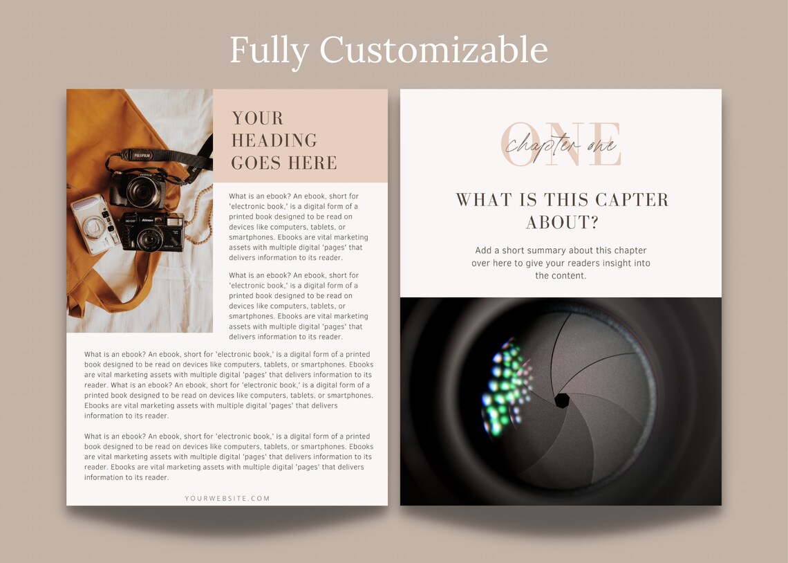 Photography Ebook Template Workbook Template Lead Magnet - Etsy