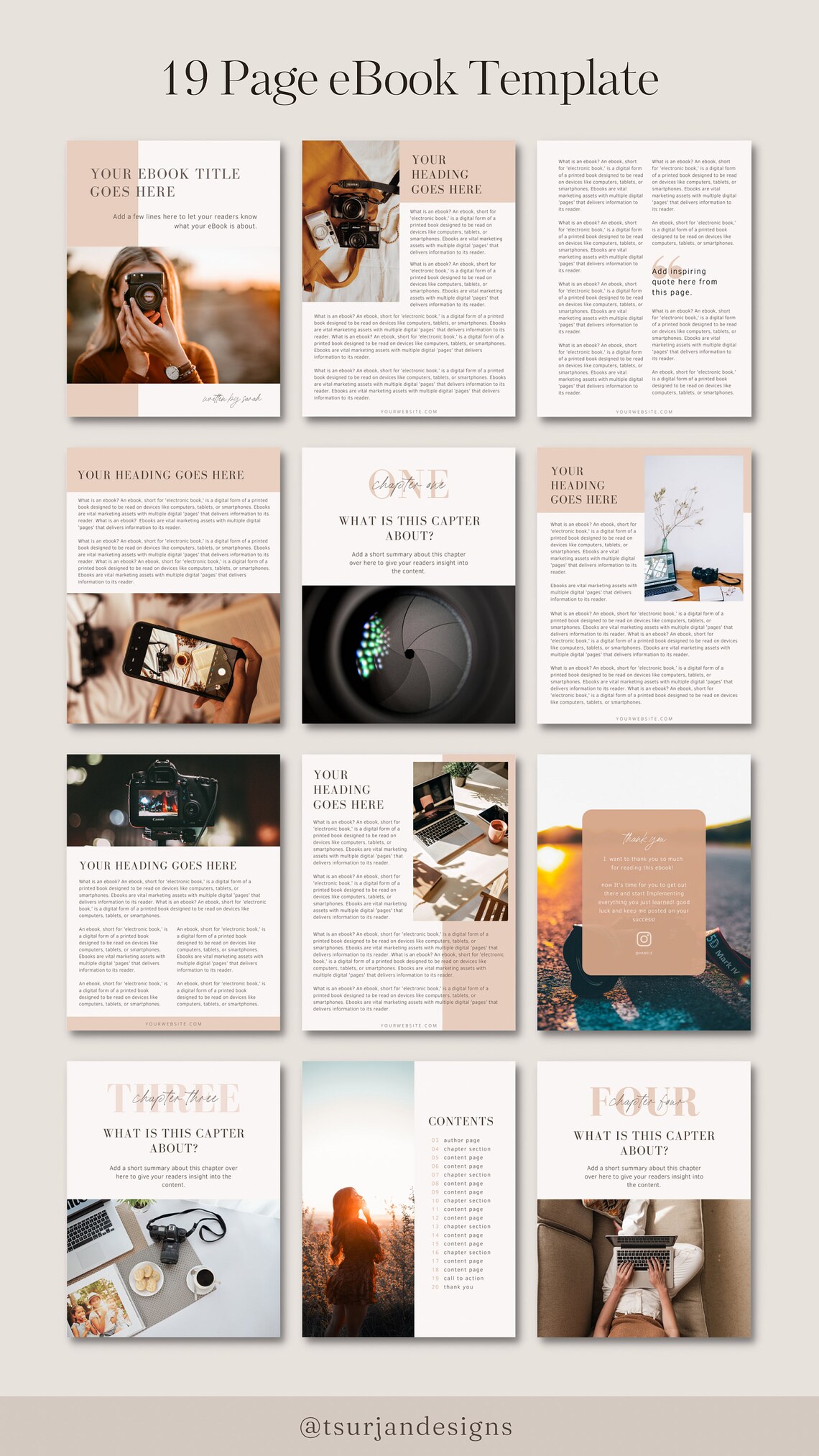 Photography Ebook Template Workbook Template Lead Magnet Template ...