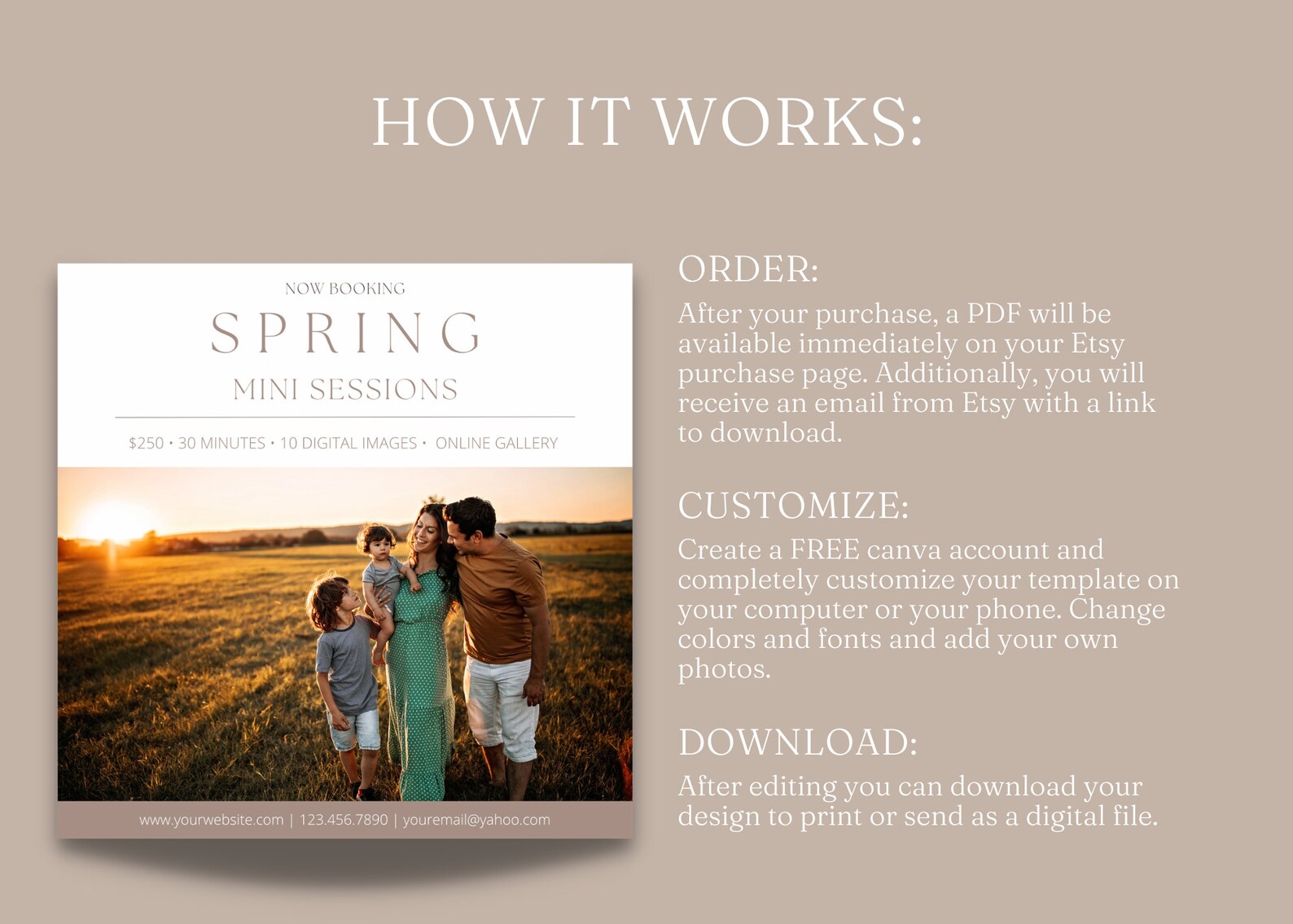 Photography Mini Session Template Spring Mini Session Mommy and Me ...