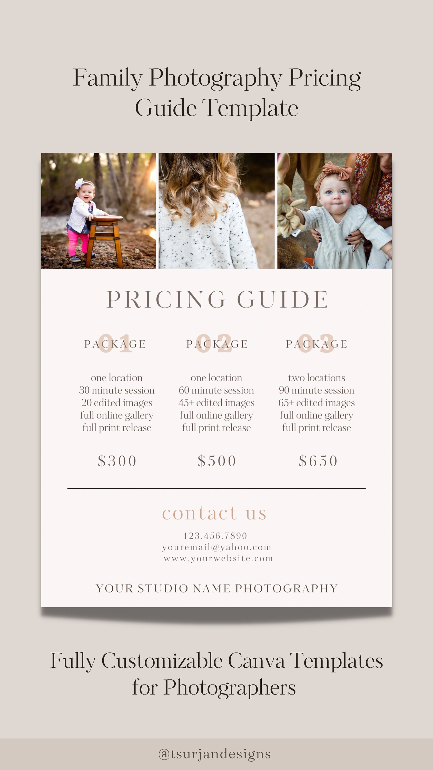 Photography Pricing Template Price List Template Photography Pricing ...